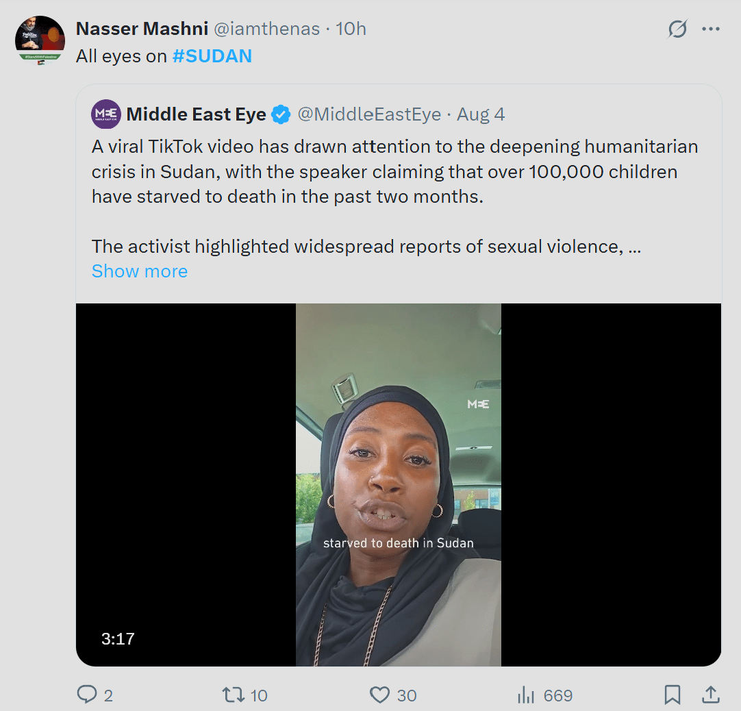 All Eyes on Sudan? Not Until Nasser Mashni Saw a Way to Blame Israel - Radical Truth Telling