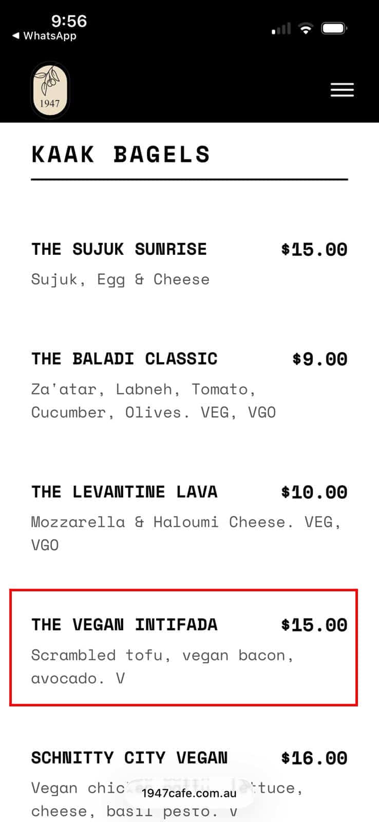 Melbourne’s Cafe 1947 Serves Up "Intifada" - Radical Truth Telling