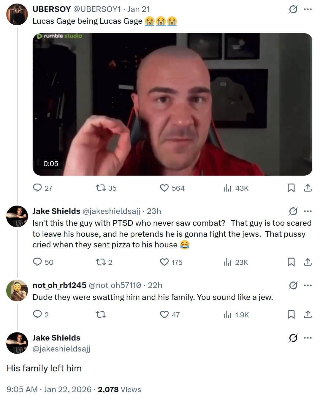 The Lucas Gage-Jake Shields Feud Continues - Radical Truth Telling