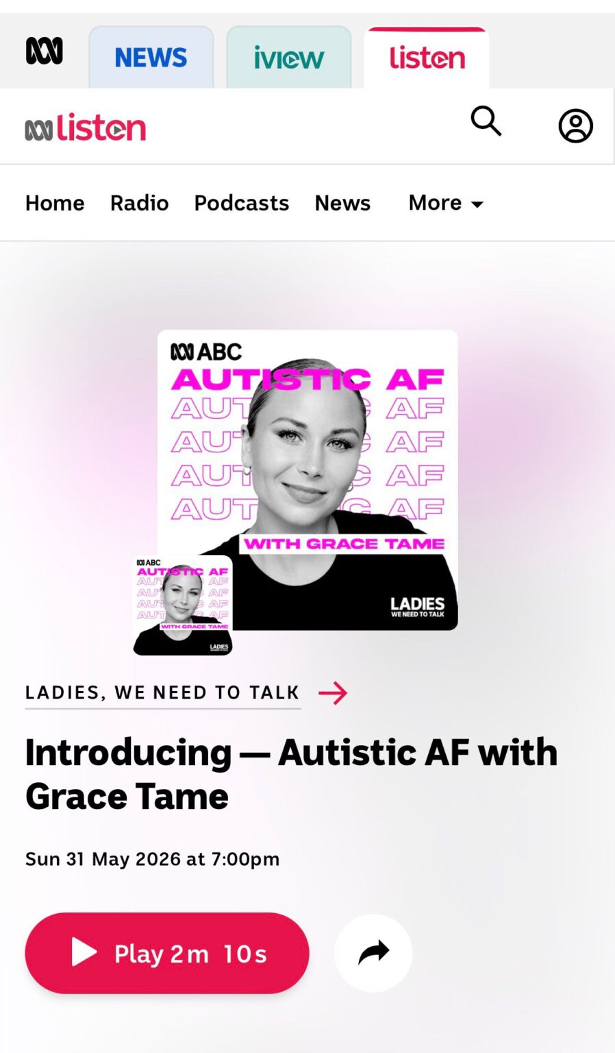 Intifada Cheerleader Grace Tame Lands ABC Podcast - Radical Truth Telling