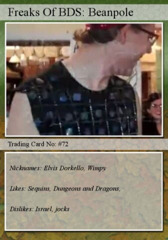 ‘Freaks Of BDS’ Trading Card Of The Day - Radical Truth Telling